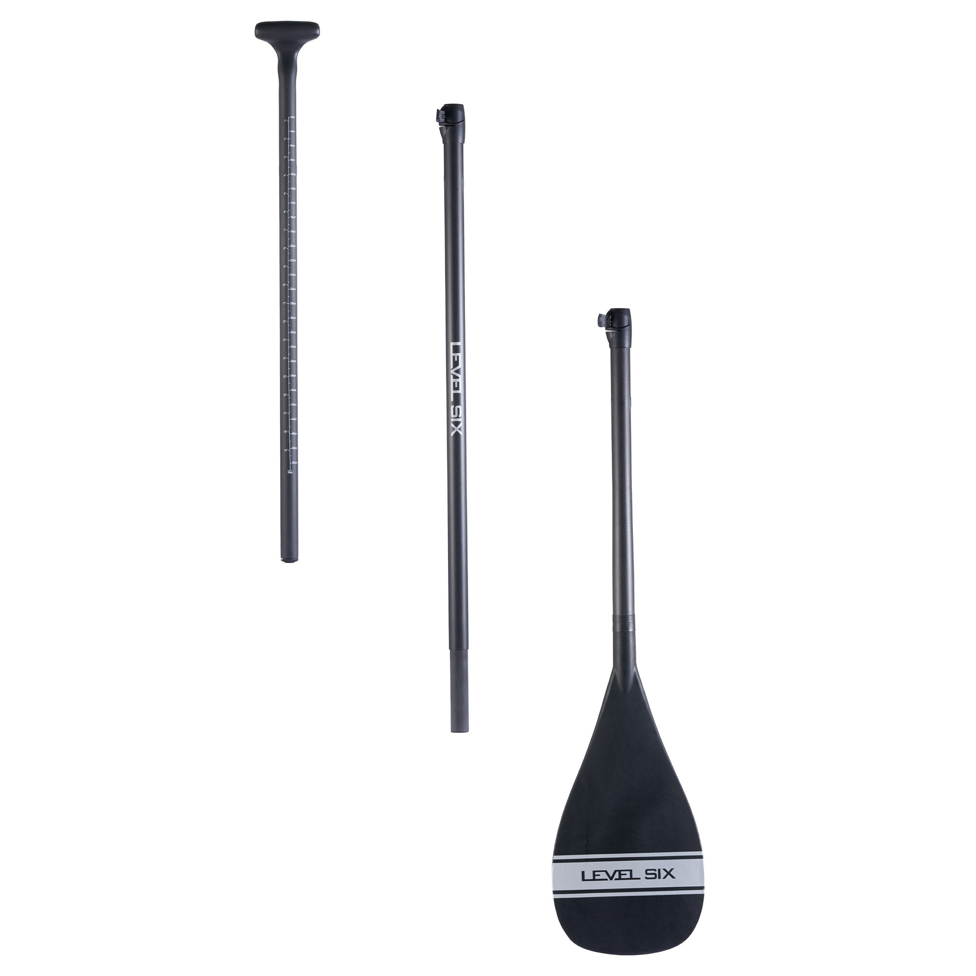 3-Piece Carbon Paddle With Fibreglass Teardrop Blade – Level Six